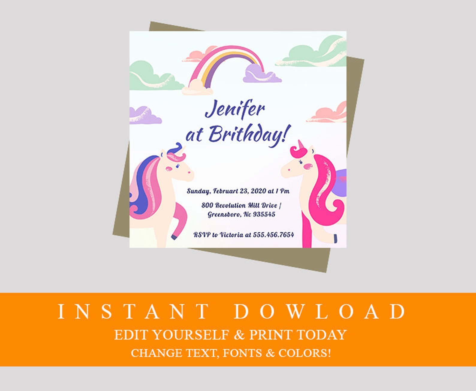 Horse Birthday Party Invitation, Girls Pony Birthday, Horse Lovers ...