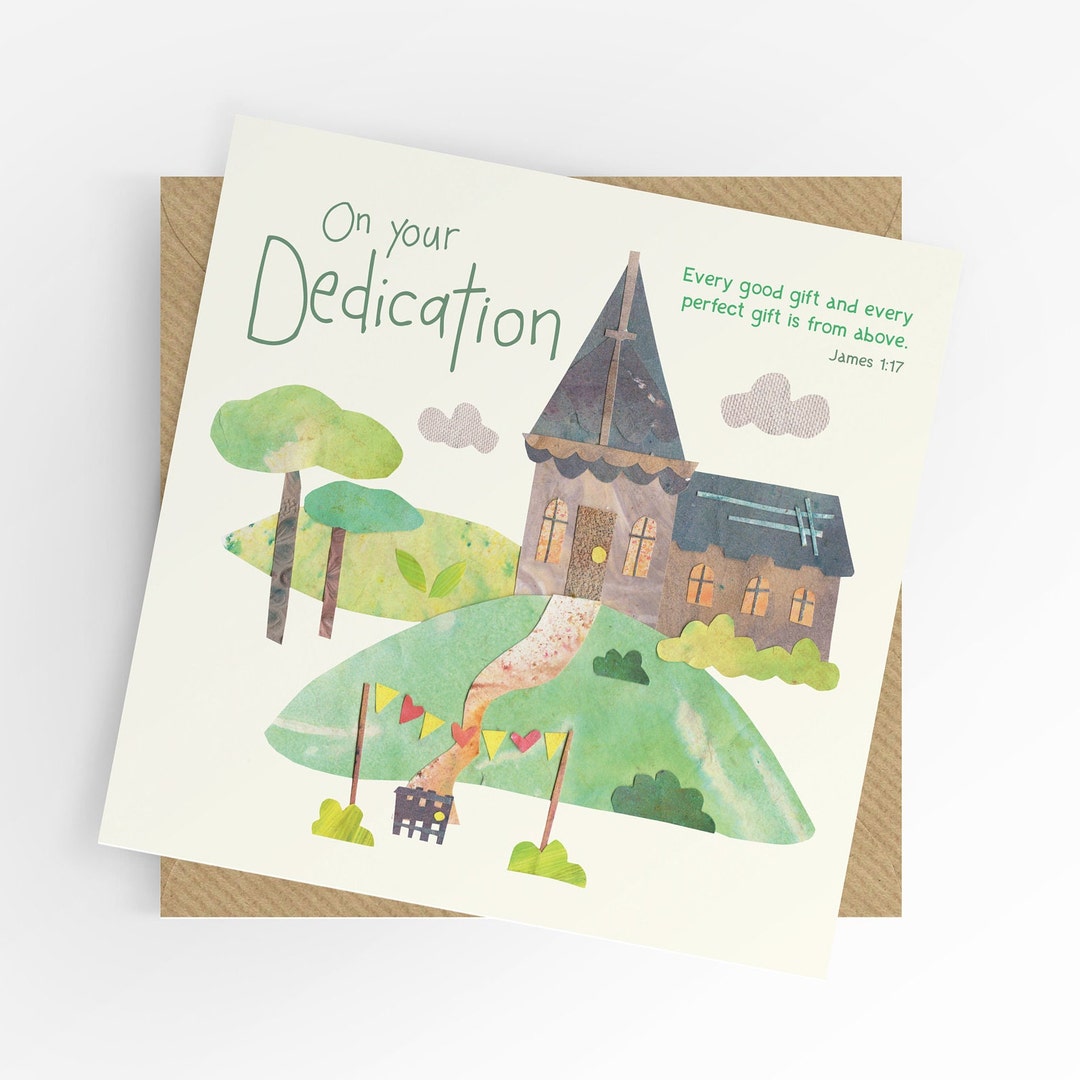 Dedication Card, on Your Dedication, Christian Dedication Card, Child ...