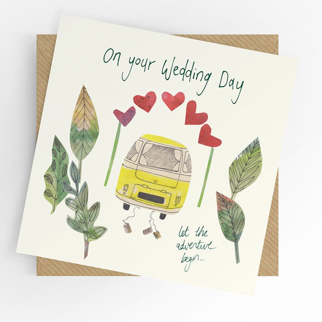 Wedding Card, Camper Van, Camper Van Wedding Day, on Your Wedding Day ...