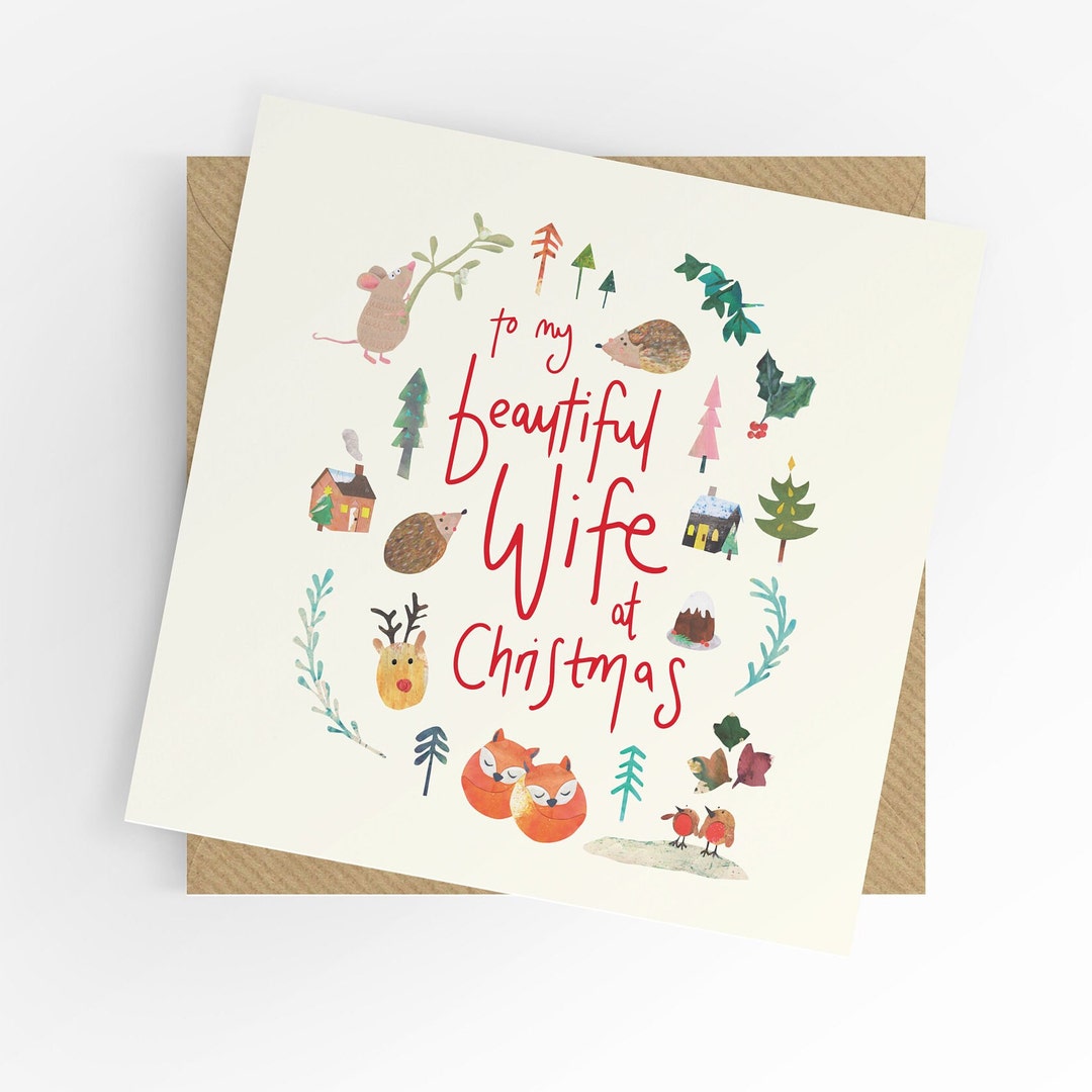 Wife Christmas Card, Wonderful Wife, Merry Christmas, to My Beautiful ...