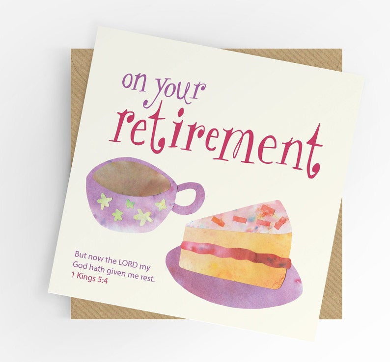 Retirement card scripture cards on your retirement kjv | Etsy