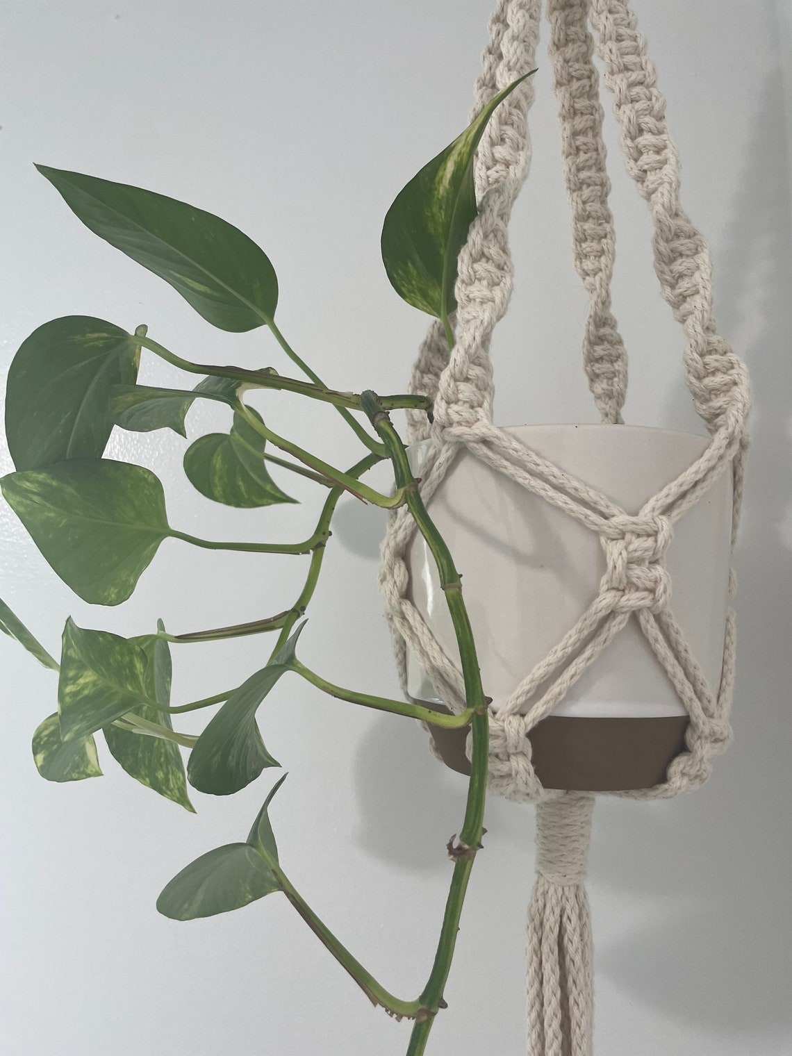 Macrame Hanging Planter Macrame Plant Hanging Indoor Plant - Etsy