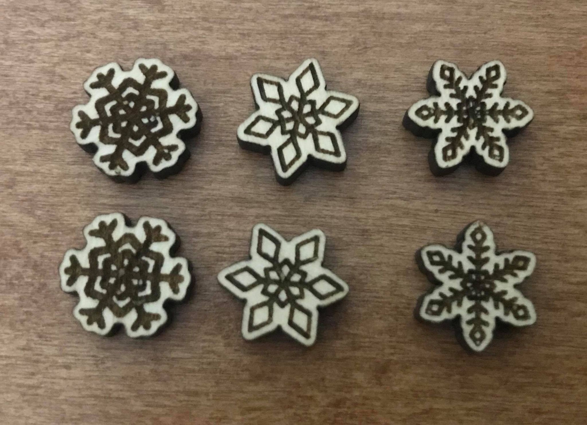 Snowflake Earring Stud SVG File SET OF 3/ Glowforge Cut Files - Etsy
