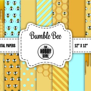 Bumble Bee Digital Scrapbooking Paper Printable Digital - Etsy