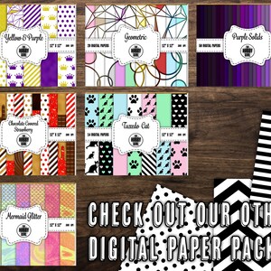 Seamless Black and White Basics Digital Paper Printable for ...