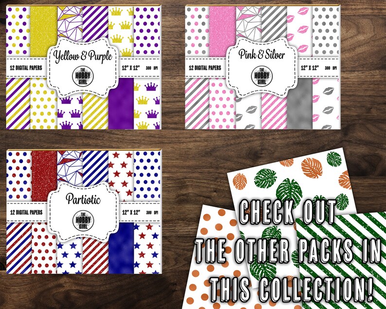 Green and Rose Gold Digital Scrapbooking Paper Printable Digital ...