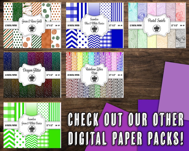 50 Unique Purple Solids Digital Scrapbooking Paper Huge Instant ...