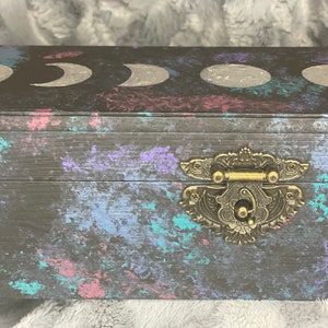 Galaxy Themed Moon Phases Trinket Jewelry Box - Etsy