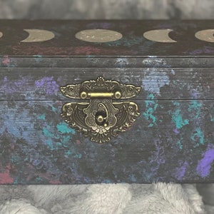 Galaxy Themed Moon Phases Trinket Jewelry Box - Etsy