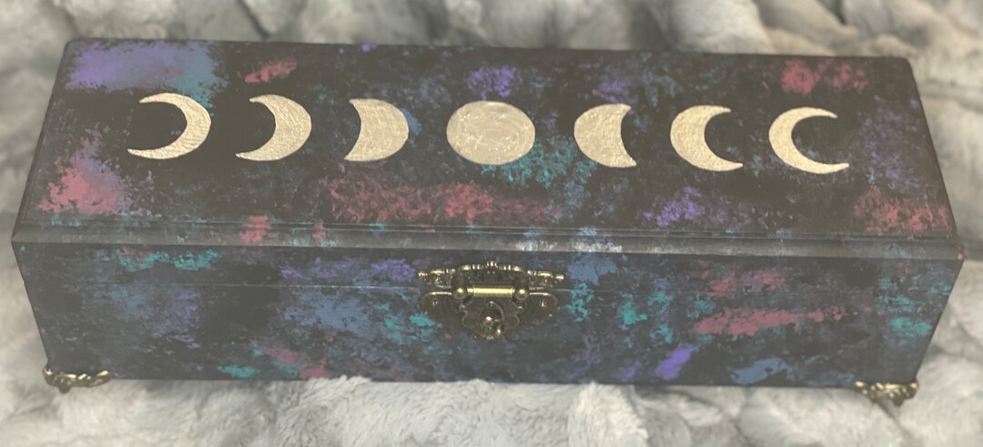 Galaxy Themed Moon Phases Trinket Jewelry Box - Etsy