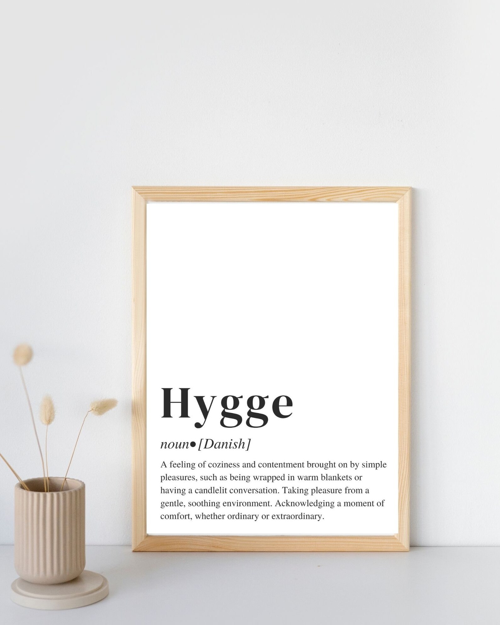 Hygge Wall Art, Digital Download, Definition Word Print, Scandinavian ...