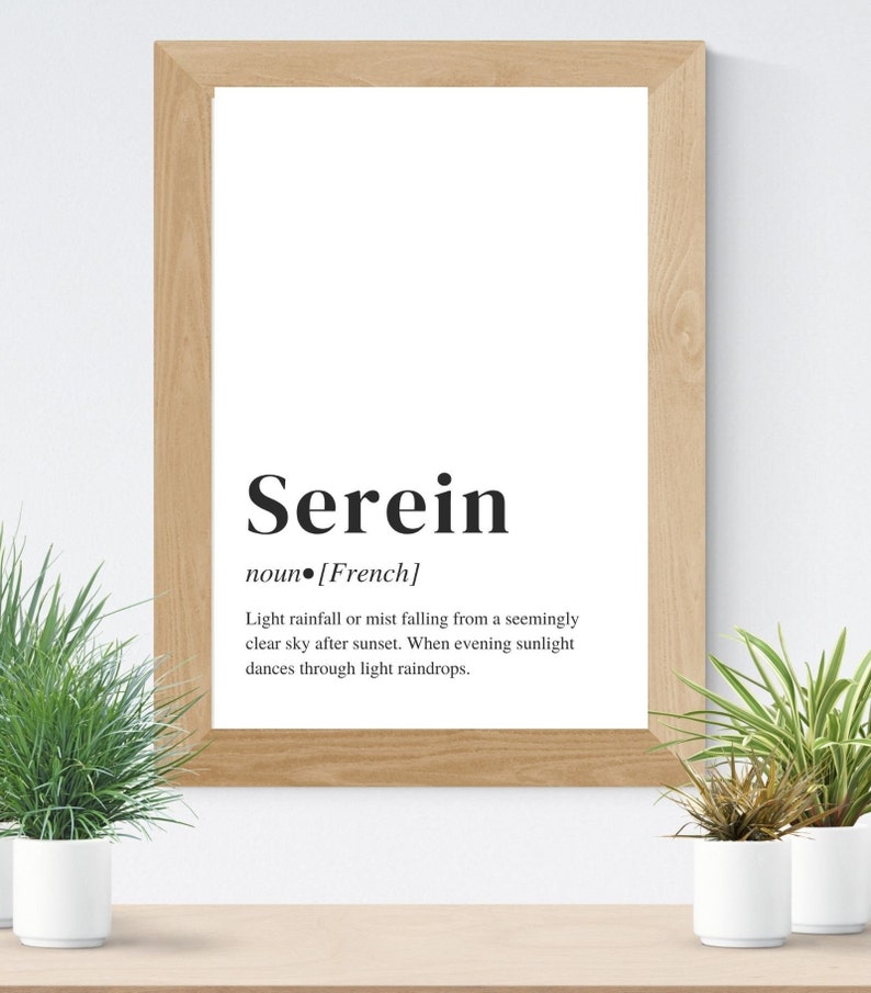 Serein Wall Art Print, Digital Download, Definition Print, Downloadable ...