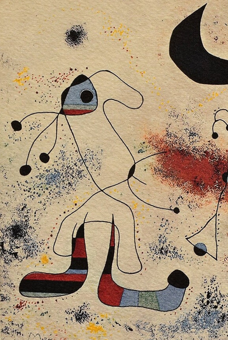 Joan Miró, Etching, Limited Edition, Art Print, Abstract Art - Etsy UK