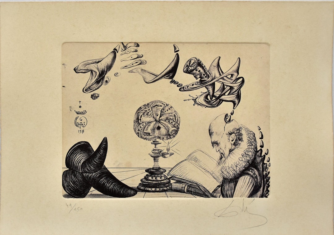 SALVADOR DALI Etching Signed Edition on Arches Paper - Etsy
