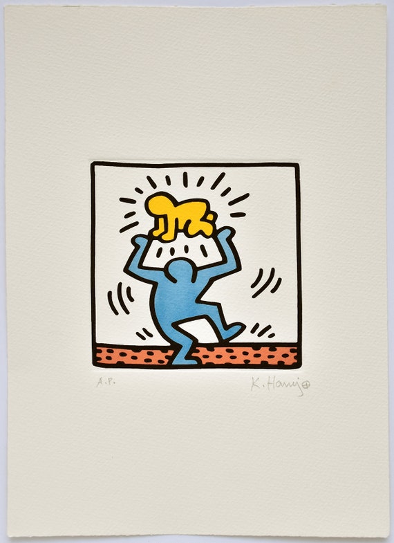 Keith Haring Etching on Arches Paper A.P. Art Print - Etsy