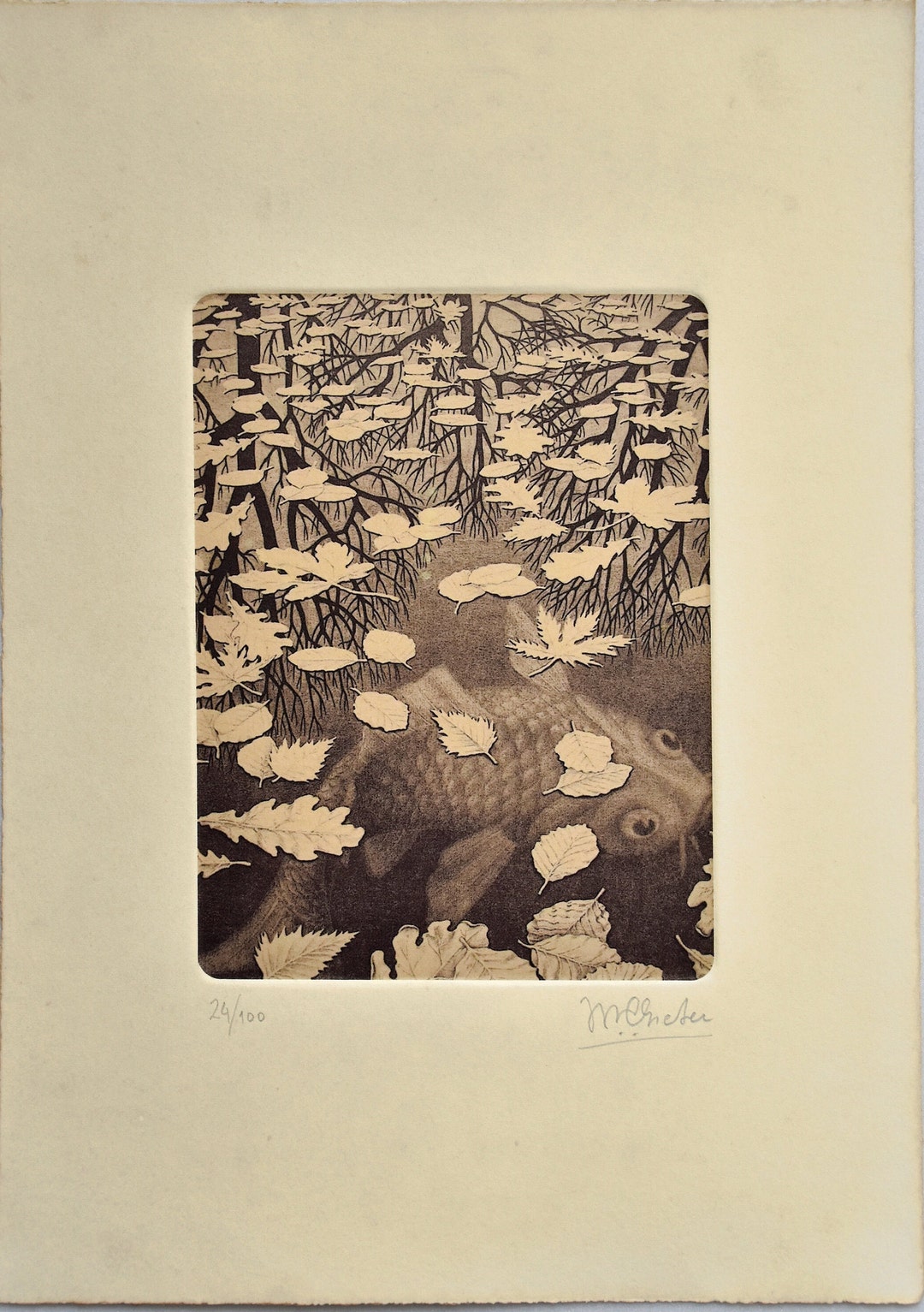 M.C. Escher Etching on Arches Paper Limited Edition - Etsy