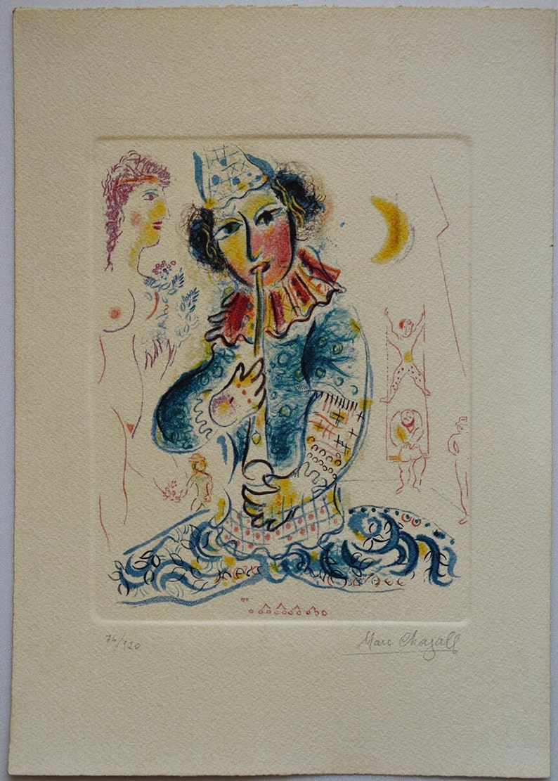 Marc Chagall Etching, Art Print, Engraving, Surrealism, Expressionism ...
