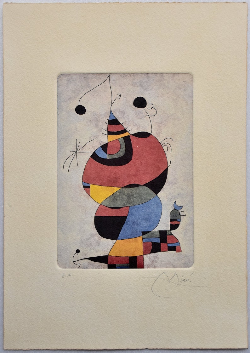 Joan Miró Acquaforte Stampa d'arte Arte astratta - Etsy Italia
