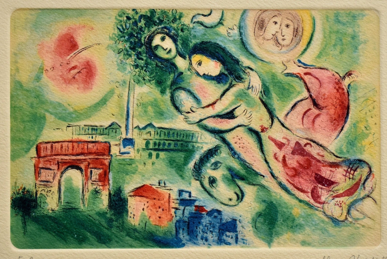 Marc Chagall Etching On Paper Art Print Engraving Etsy