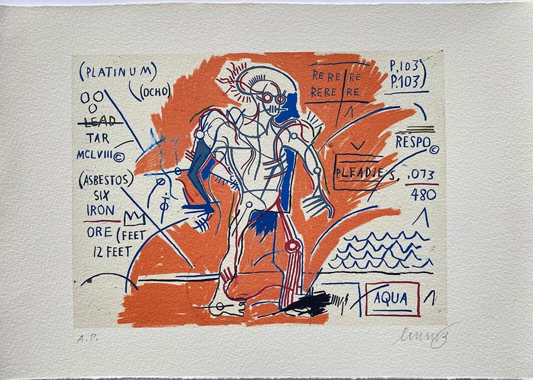 JEAN-MICHEL BASQUIAT Lithograph Signed Edition - Etsy