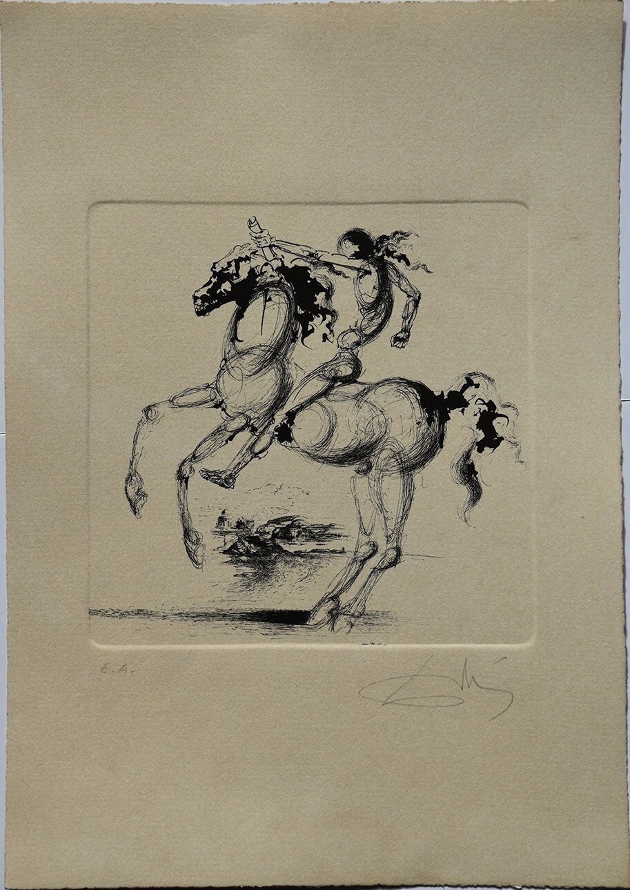SALVADOR DALI Etching Signed Edition on Arches Paper E.A. - Etsy