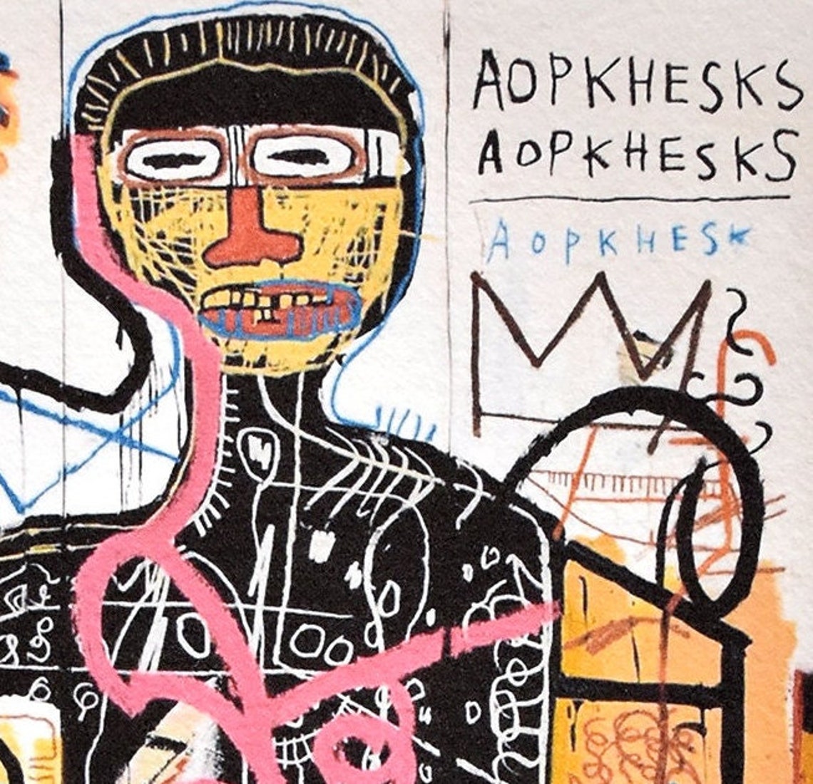 JEAN-MICHEL BASQUIAT Lithograph Edition Signed - Etsy