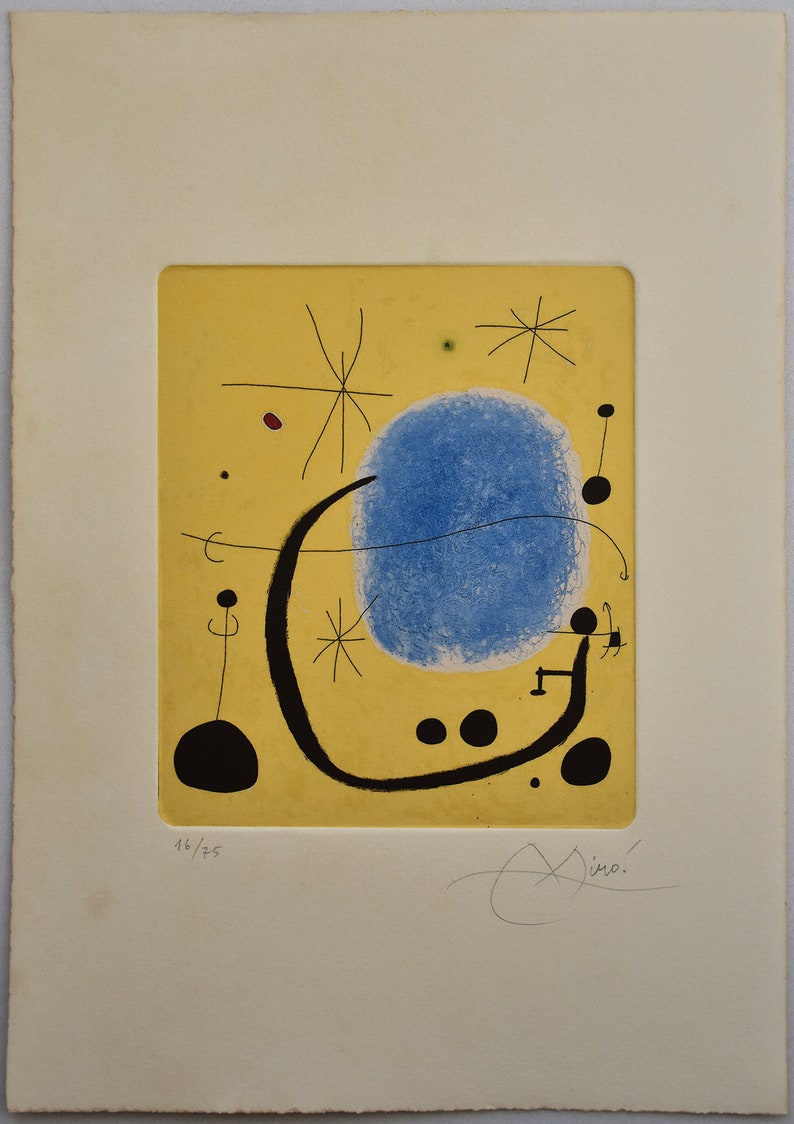 Joan Miró Etching Abstract Art Signed Limited Edition - Etsy