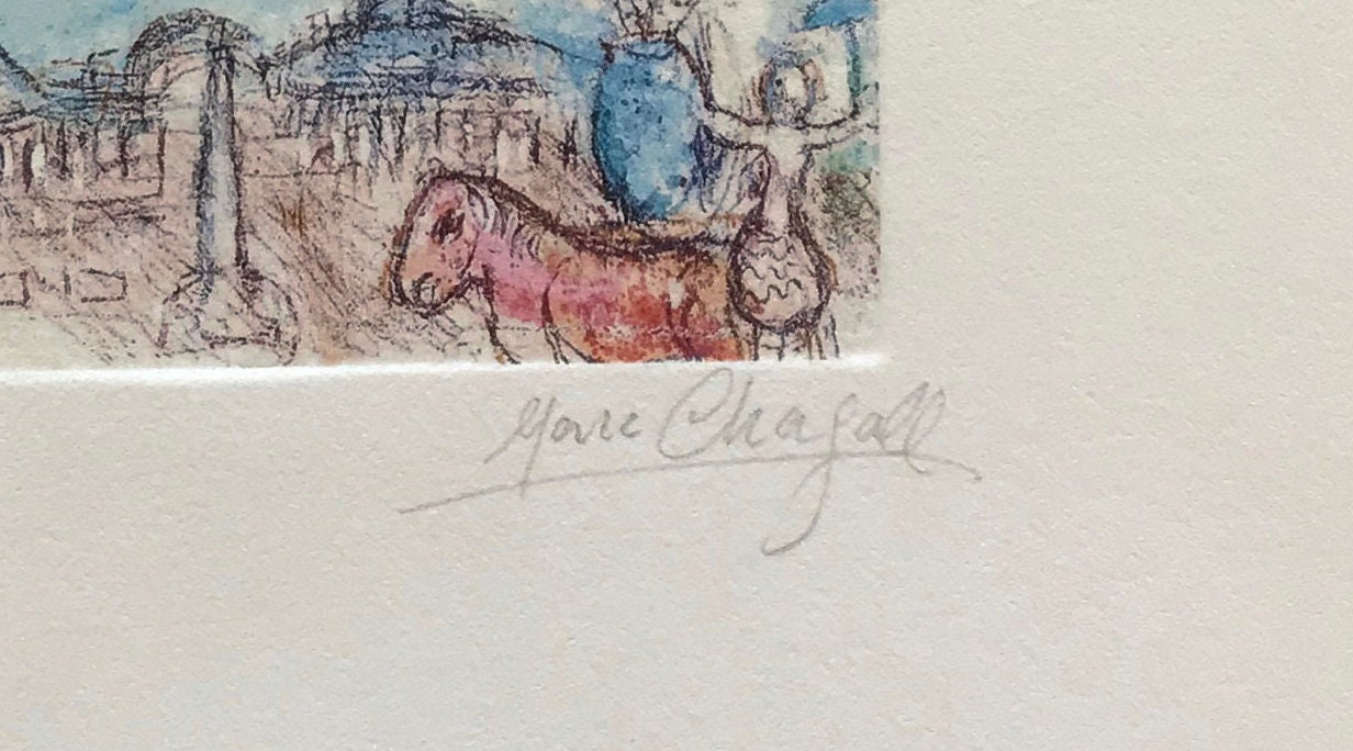 Marc Chagall Etching on Arches Paper Dream Art Limited - Etsy