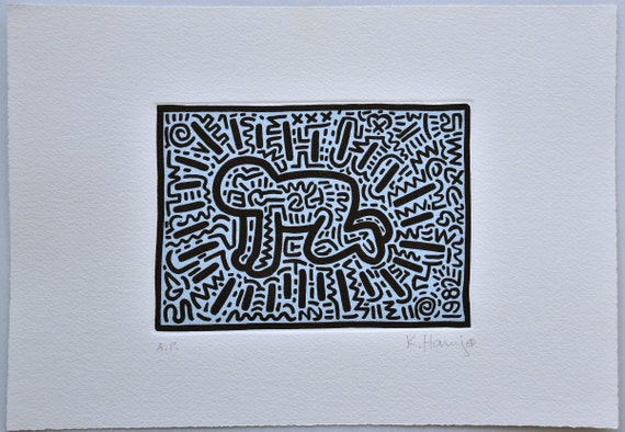 Keith Haring Etching on Arches Paper A.P. Art Print - Etsy