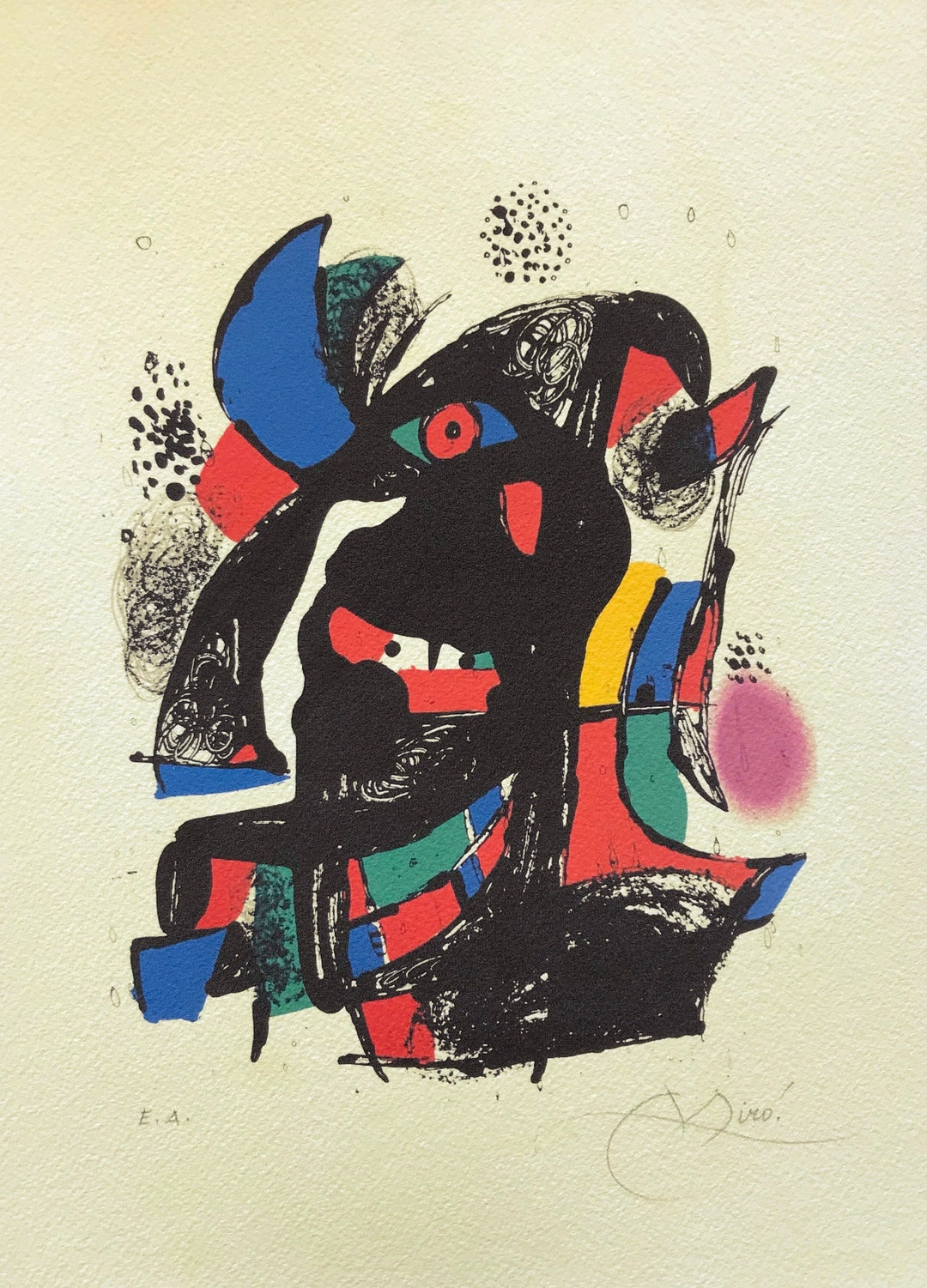 Joan Miró Lithograph Signed - Etsy