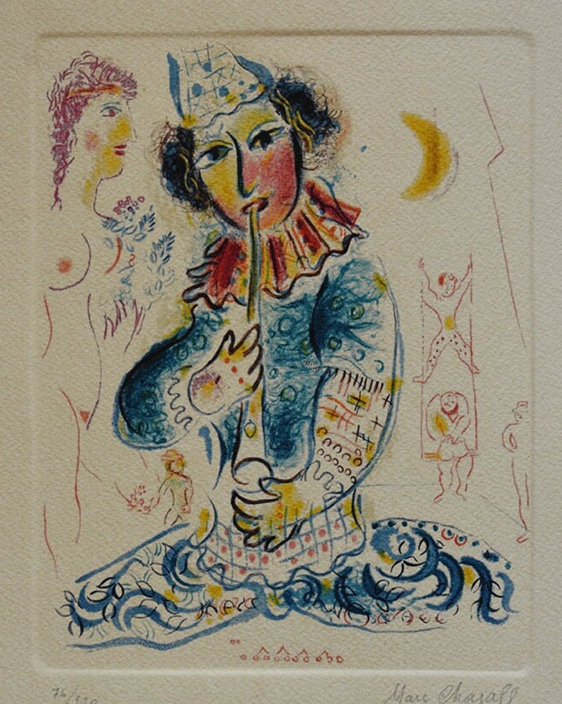 Marc Chagall Etching, Art Print, Engraving, Surrealism, Expressionism ...