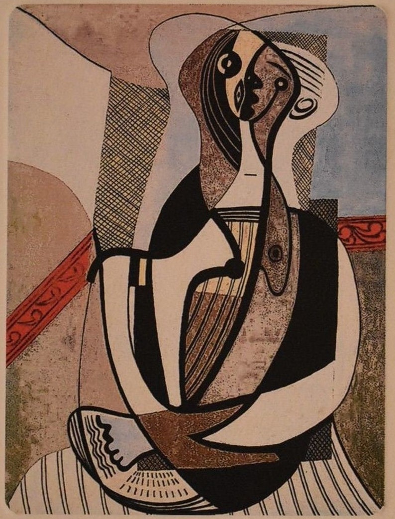 Pablo Picasso Etching on Arches Paper, Cubism, Art, Engraving, Limited ...