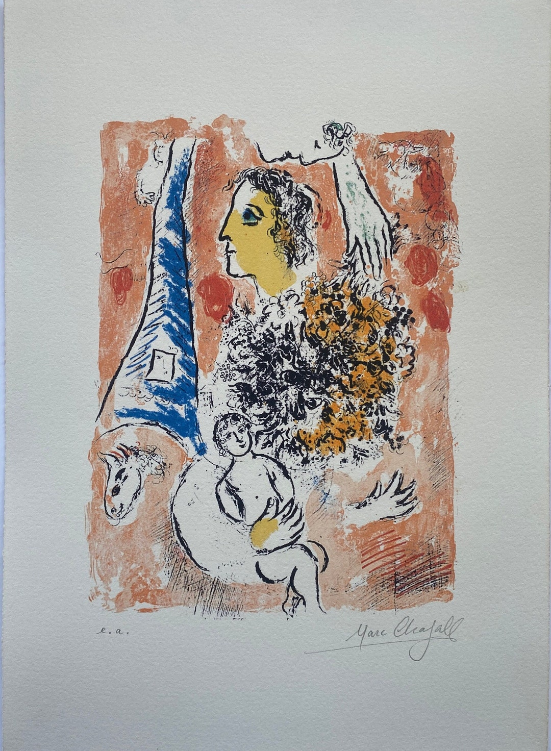 Marc Chagall Signed Lithograph Limited Edition - Etsy