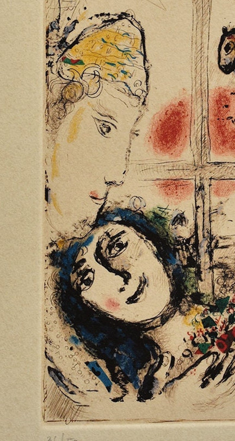 Marc Chagall Etching on Paper Art Print Engraving Limited - Etsy