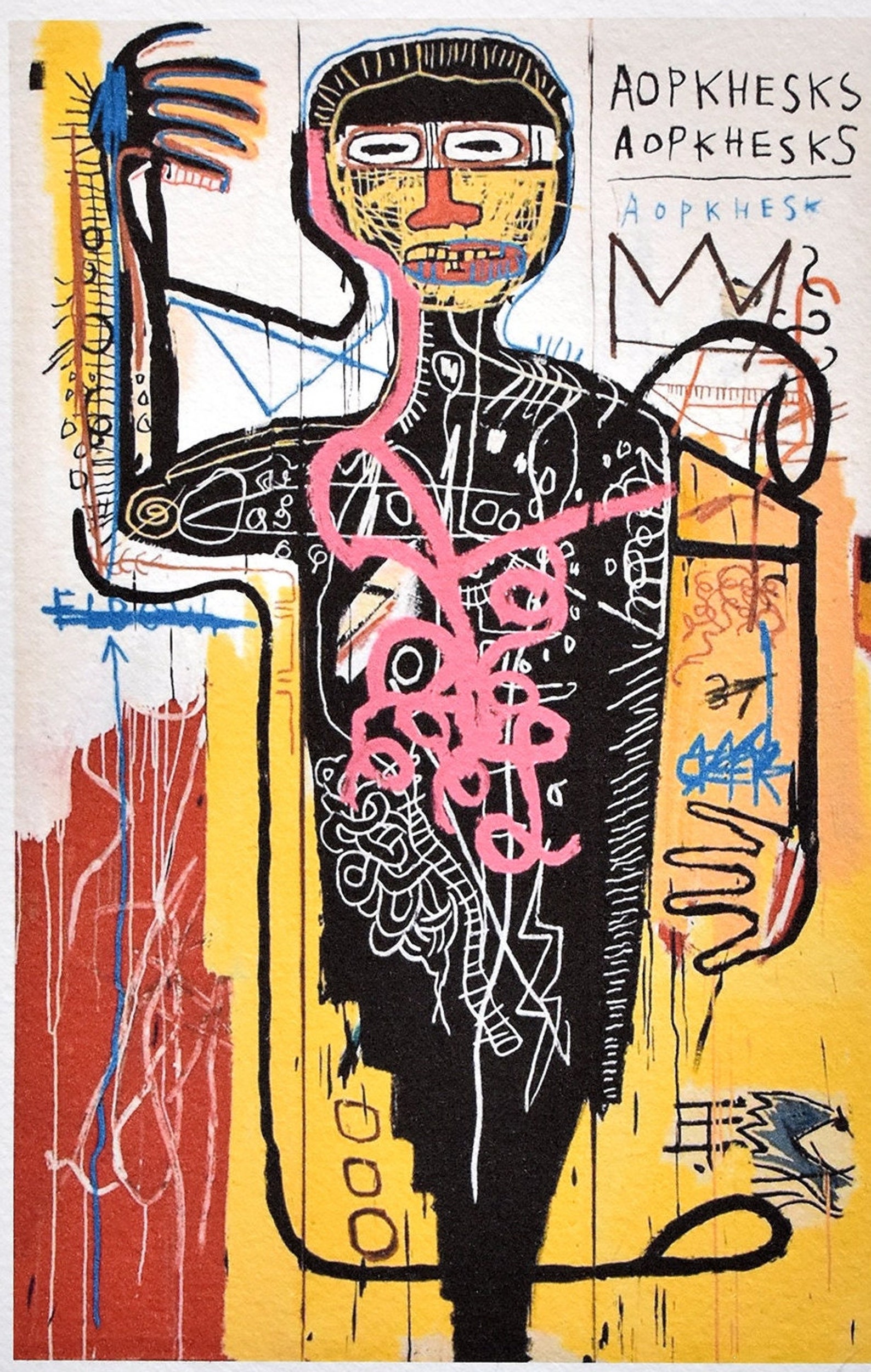 JEAN-MICHEL BASQUIAT Lithograph Edition Signed - Etsy