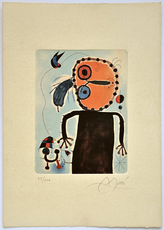 Joan Miró Etching Limited Edition Art Print - Etsy