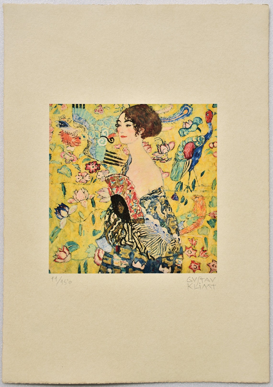 Gustav Klimt, Lady With Fan, Lithograph, Limited Edition - Etsy