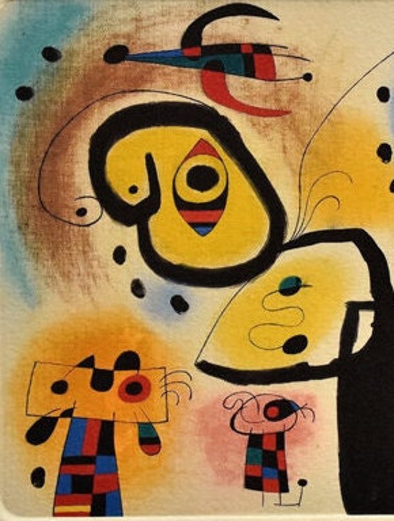 Joan Miró, Etching, Limited Edition, Art, Abstract Art - Etsy