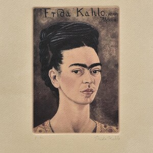 Frida Kahlo Etching Limited Edition Signed Art - Etsy