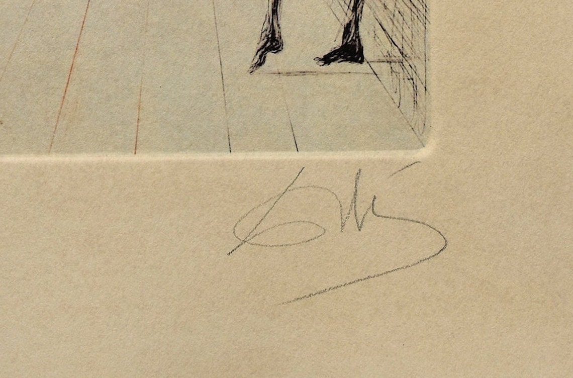 SALVADOR DALI Etching Signed Edition on Arches Paper - Etsy
