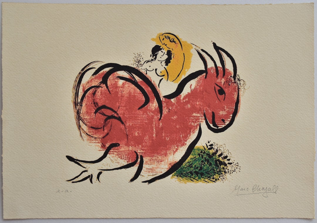 Marc Chagall Lithograph Limited Edition on Arches Paper - Etsy