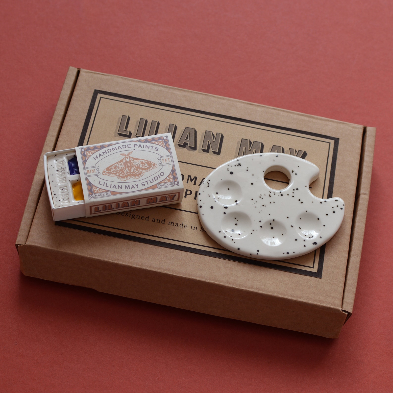 Palette and Matchbox Paint Set Plastic-free Handmade Art - Etsy