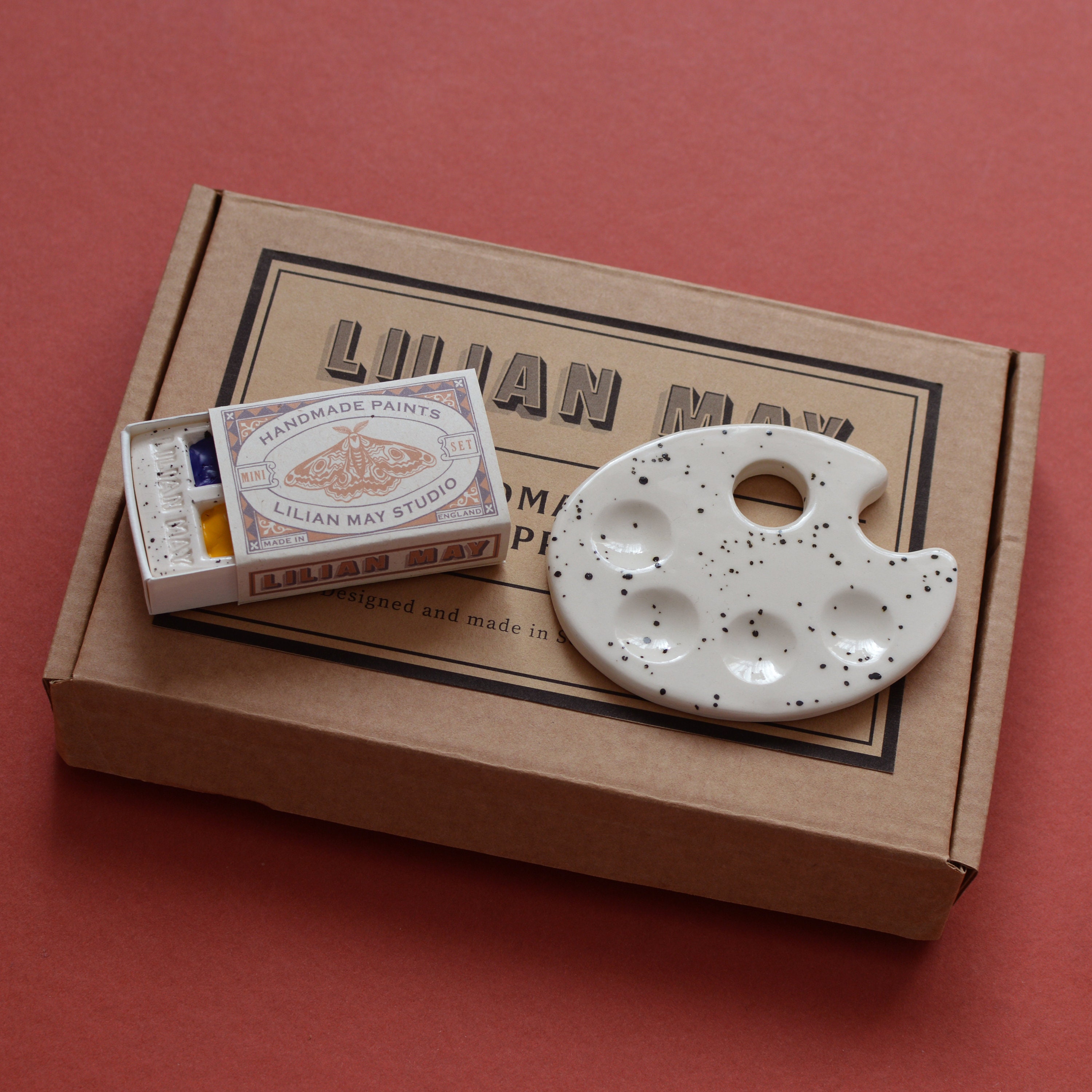 Palette and Matchbox Paint Set Plastic-free Handmade Art - Etsy