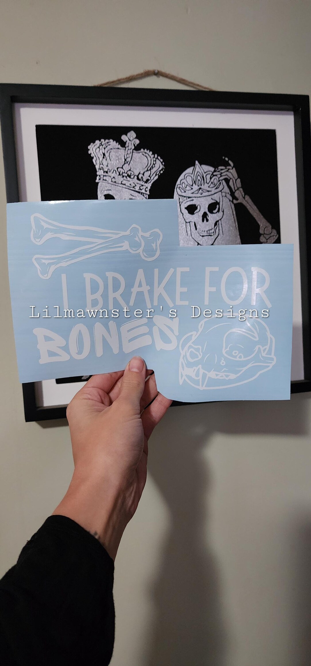 I Brake for Bones Car Decal, Vinyl Decal Sticker, Bumper Sticker - Etsy