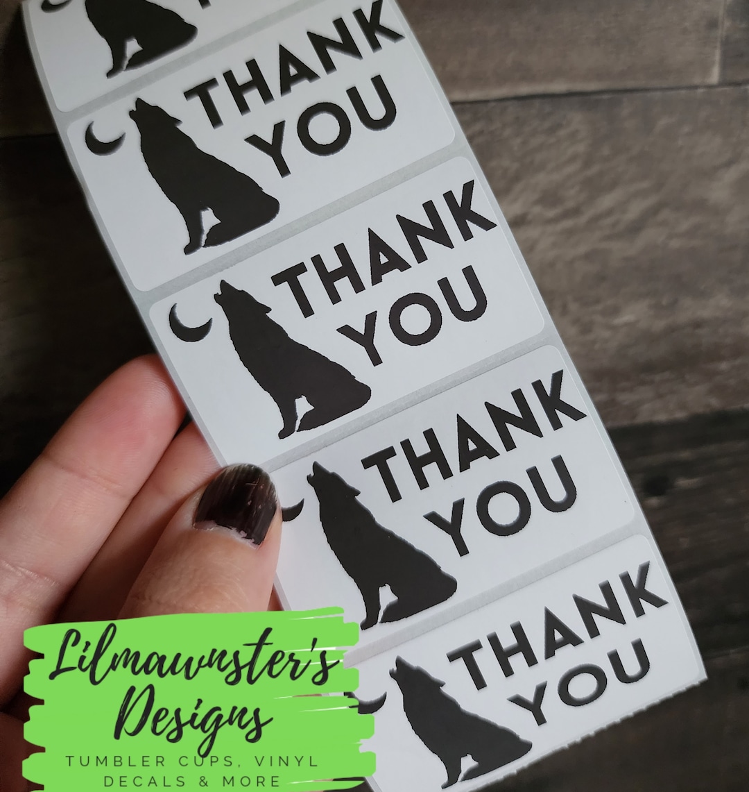 Thank You Wolf Stickers, Spooky Business Stickers, Packaging Supplies ...