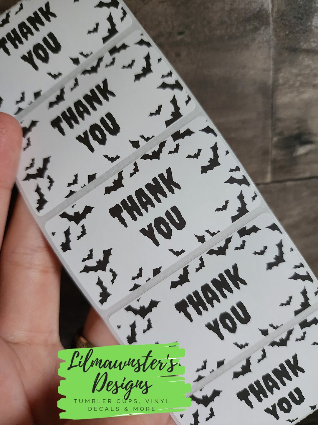 Thank You Bat Stickers, Spooky Business Stickers, Packaging Supplies ...