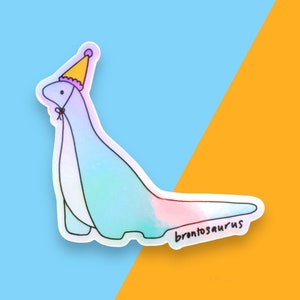 Holographic Die-cut Vinyl Disco Dinosaur Stickers - Etsy