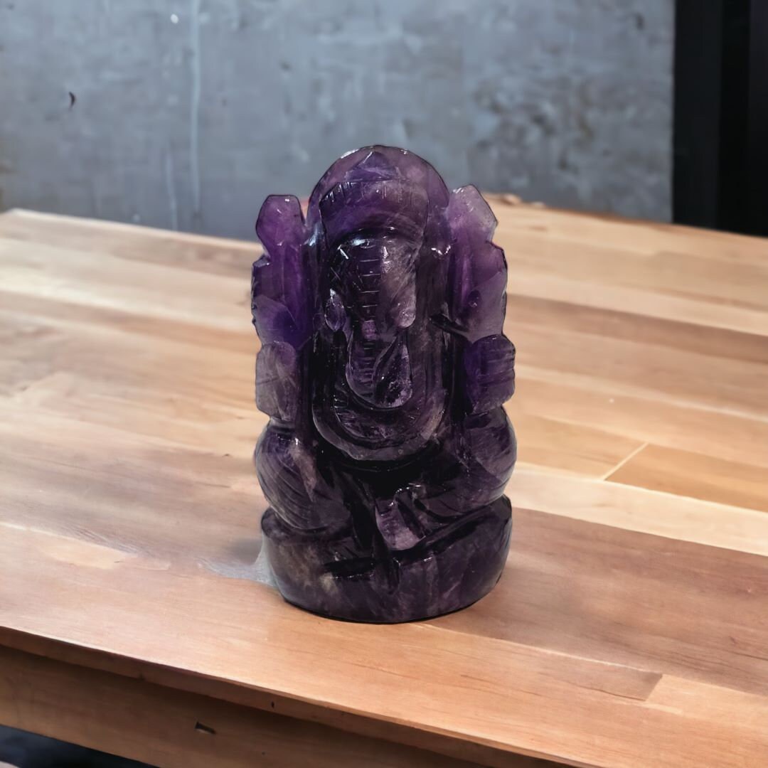 Amethyst Ganesha Statue Idol Vaastu Ganesha Wealth Ganesha - Etsy