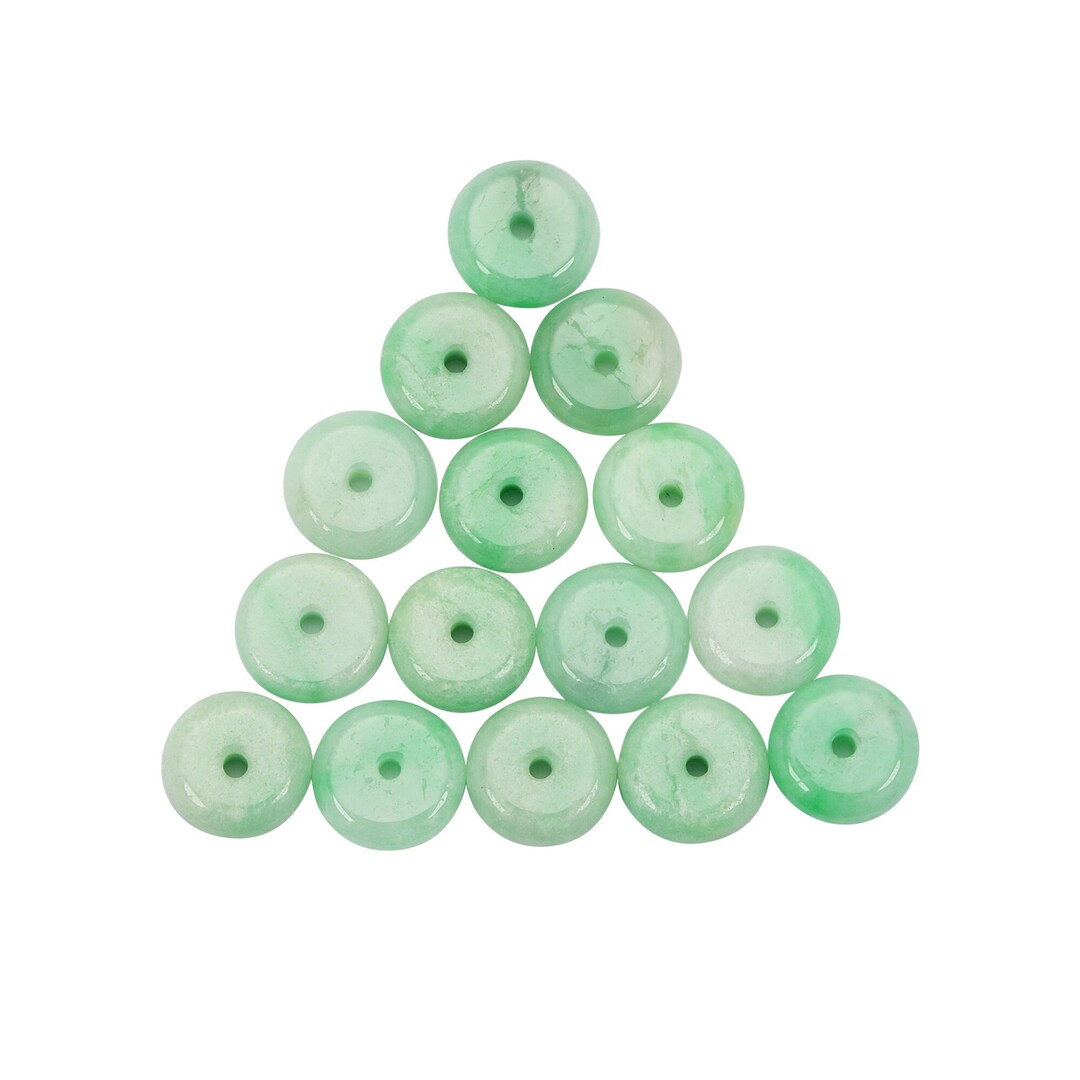 1.90cts Burma Jade Buttons 9x9mm Green Jade Gemstone Green Stone ...