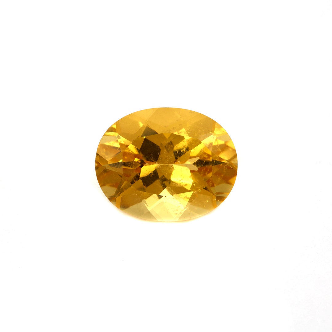 2.66cts Heliodor Golden Beryl Gemstone Oval 10x8mm Yellow Stone ...